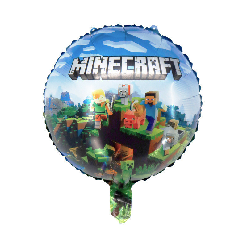 Minecraft Birthday Party Theme Foil Balloon Steve Alex Shape Balloon ...