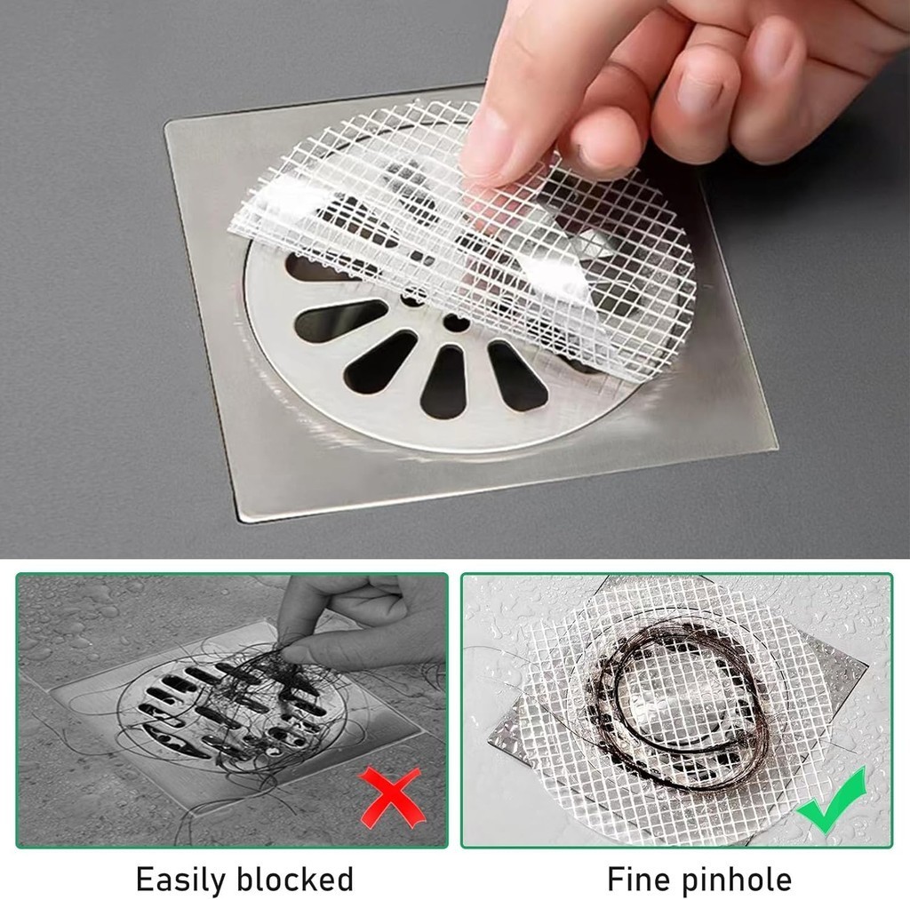1 PCS Disposable Floor Drain Sticker Anti-blocking Filter Hair Catcher ...