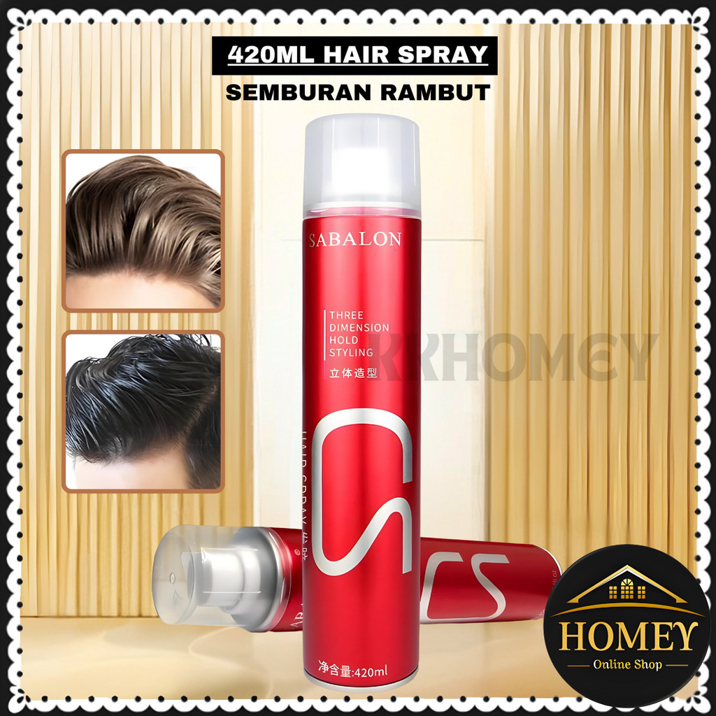 The SABALON Extra Strong Hold Hair Spray Spray Rambut Lelaki Saloon ...