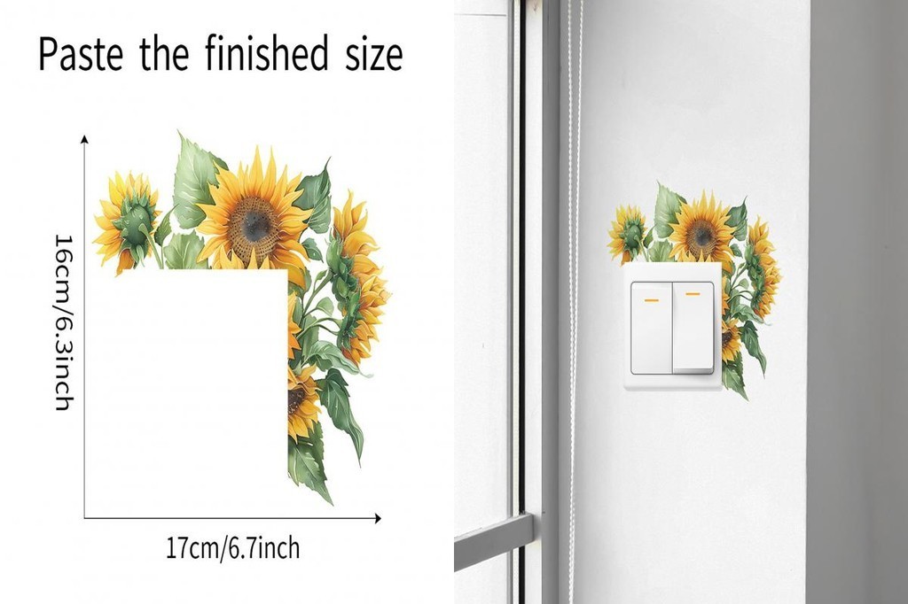 moreorders| Self-adhesive Switch Sticker Sunflower Switch Sticker ...