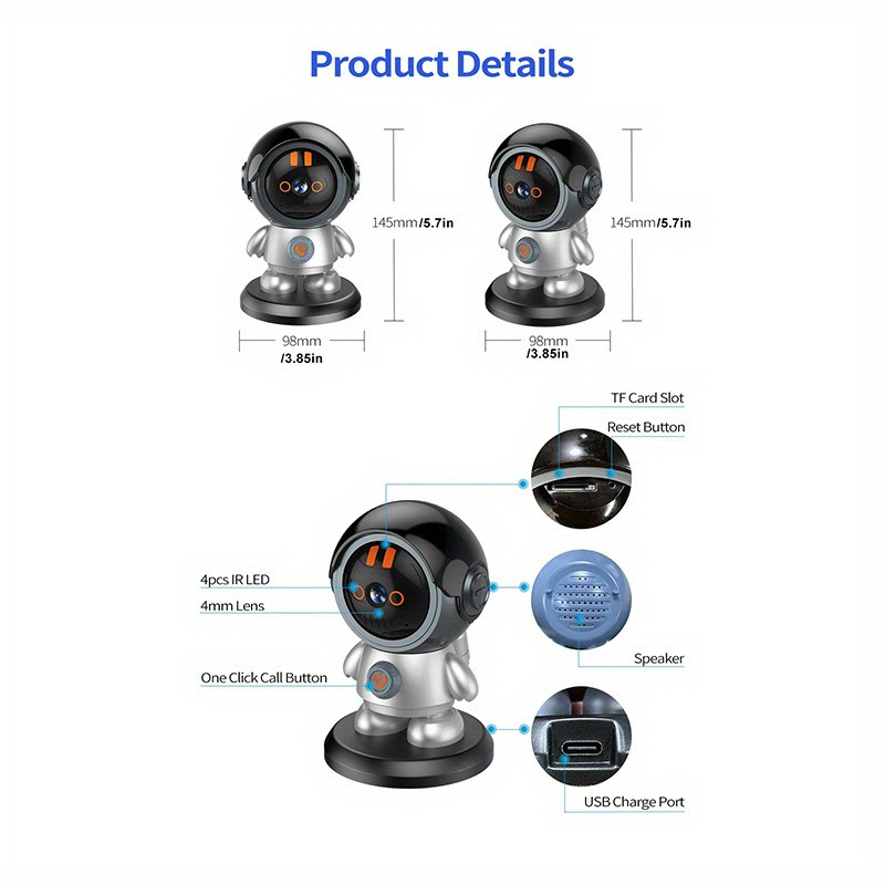 Smart Robot WiFi CCTV Camera with Auto-Tracking, Night Vision & Mobile ...