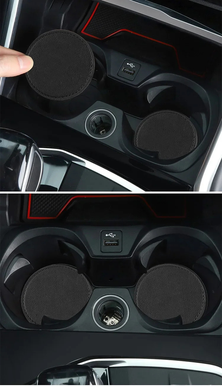 2Pcs Car Coaster Mats Water Cup Bottle Anti-slip Pads For GAC Trumpchi ...