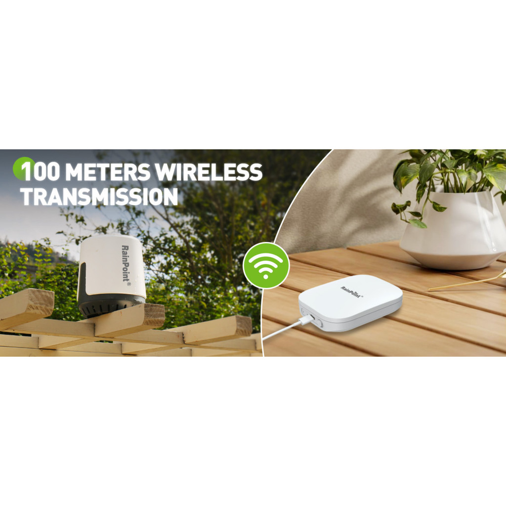 RAINPOINT Wireless Digital Rain Gauge Outdoor With App - Smart Rain ...