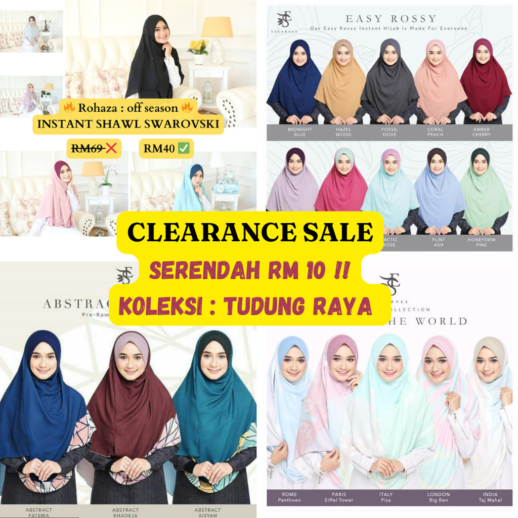 [LELONG] TUDUNG RAYA INSTANT SHAWL CHIFFON PREMIUM LABUH WITH INNER ...