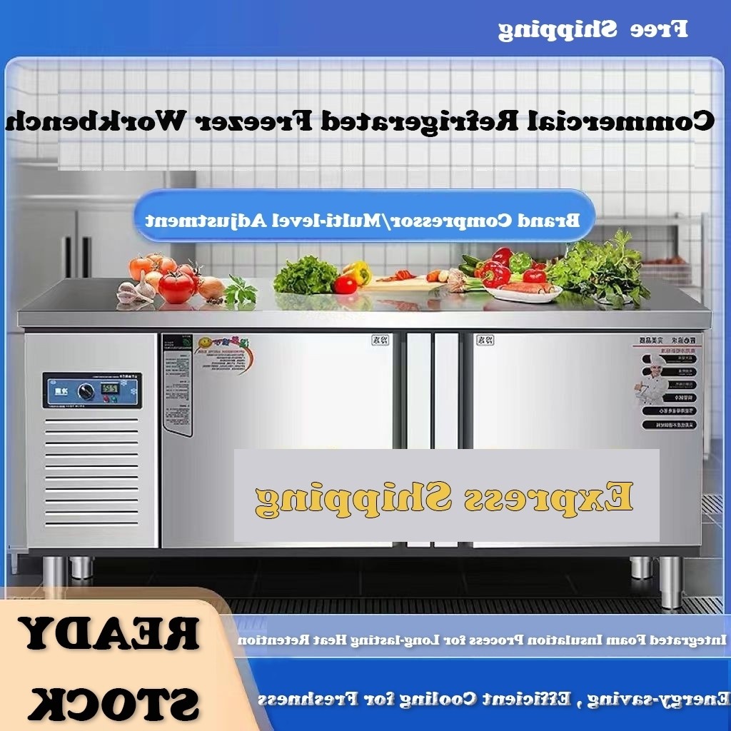 Refrigerated Workbench Stainless Steel Kitchen Commercial Countertop ...