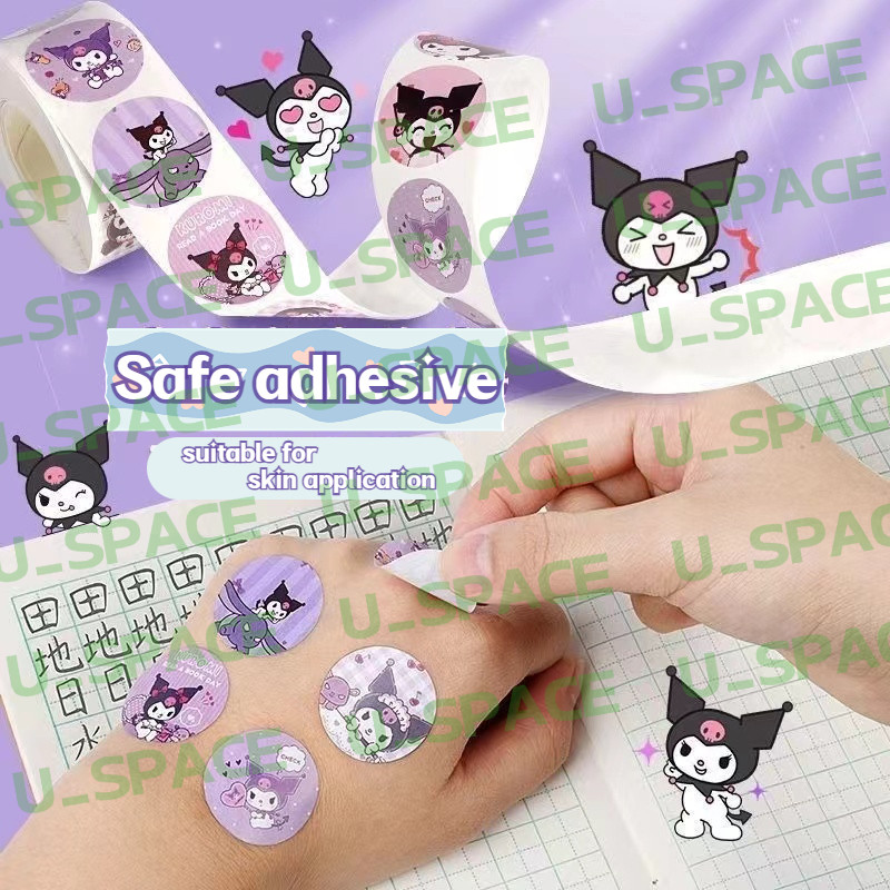 500pcs/Roll Capybara Kuromi Loppy Sealing Sticker Tapes Cartoon Pororo ...