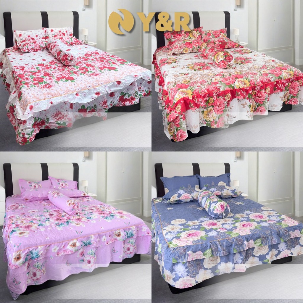 Y&R 3in1 Cadar Patchwork Super Single Bedsheet Sarung Tilam Super ...