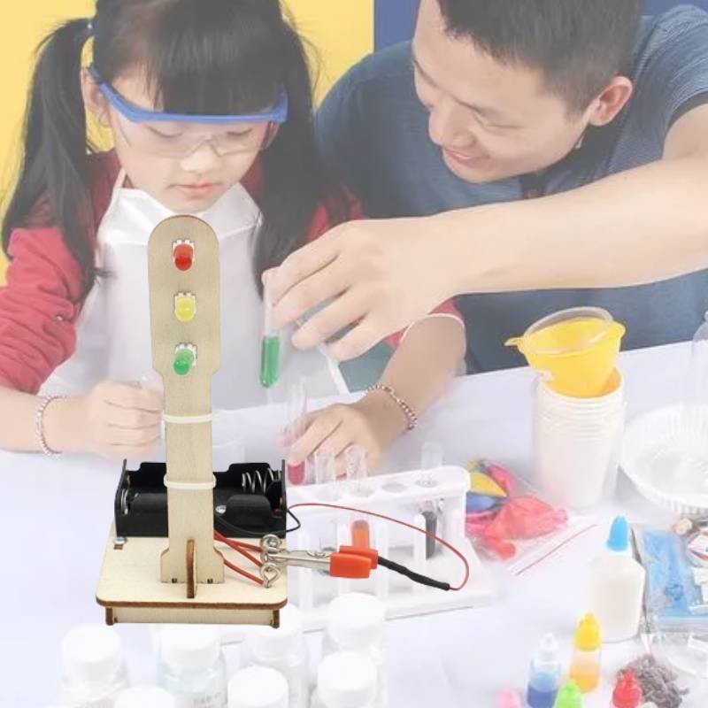 Signal Wooden Traffic Light Diy Kit For Brain Development Hands-on ...