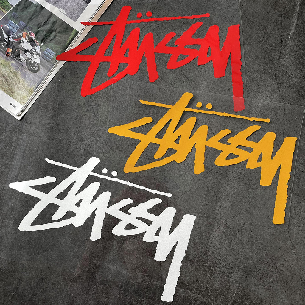 Stussy Logo Vinyl Sticker Reflective Car Window Body Decal | Shopee ...
