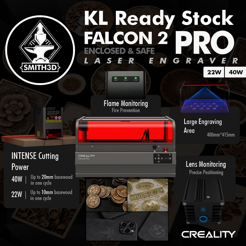 Creality Falcon 2 Pro Laser Engraver 40W 22W, Small Printer Large ...