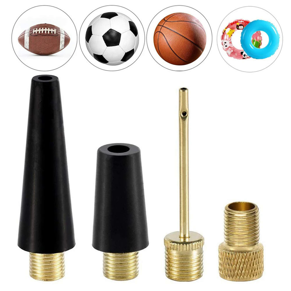 1Set Tire Valve Adapter Ball Pump Needle Balloon Nozzle Inflation Kit ...