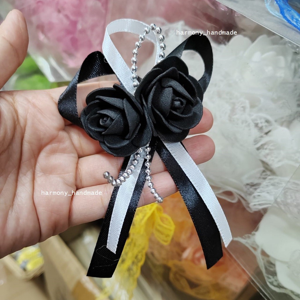 10/30/50pcs Bunga Rewang VIP Events Handmade Flowers Corsage Pin Rozet ...