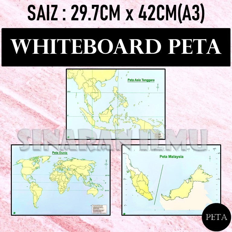 (SI)WHITEBOARD PETA MALAYSA | WHITEBOARD PETA ASIA TENGGARA ...