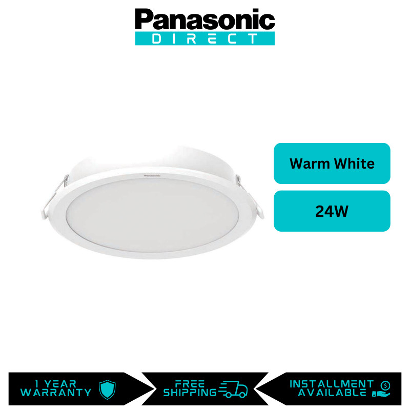 Panasonic NNV70035WE1M LED Downlight (24W) Warm White Energy Saving 10 ...