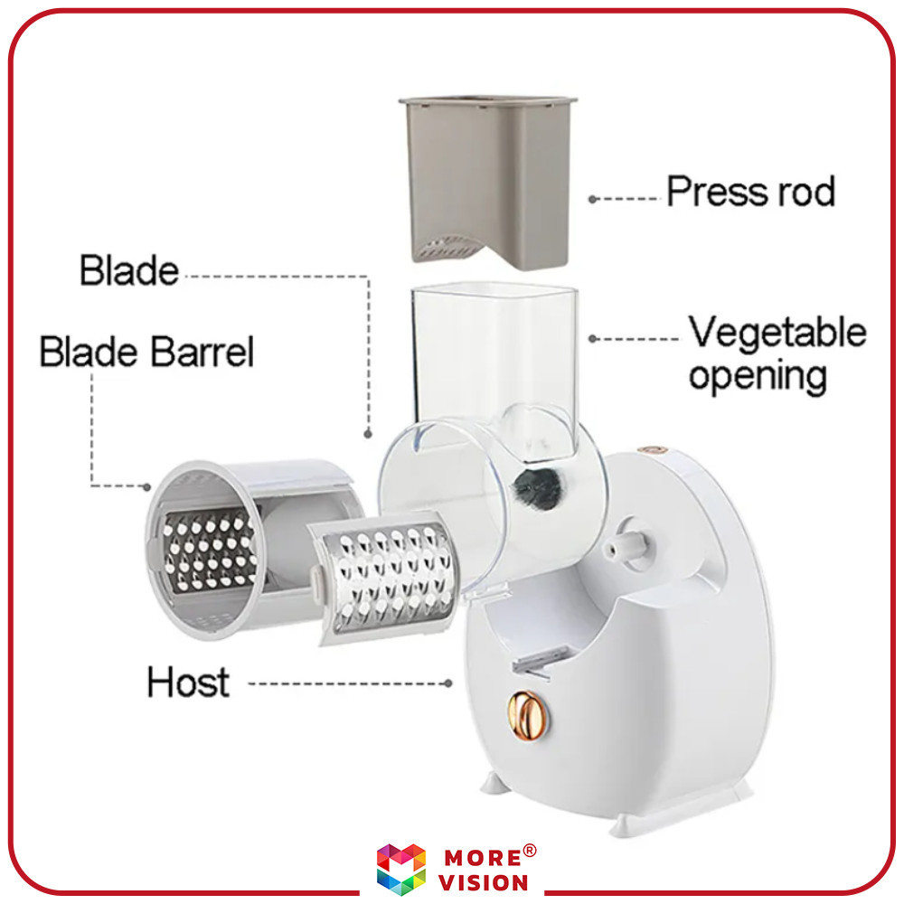 Multifunction Electric Slicer Cutter Machine Rechargeable Vegetable Kitchen Rotary Grater Potato ...