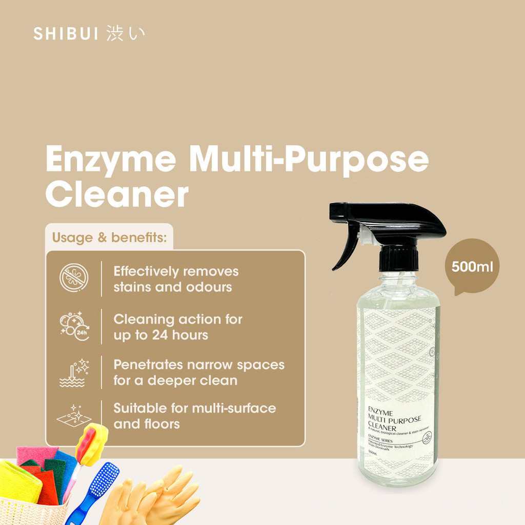 SHIBUI Enzyme Multi Purpose Cleaner, Pet & Baby Safe, Remove Bad Smell ...