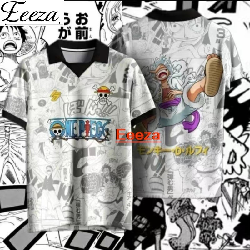New Baju Lycra Oversize Luffy Gear 5 Anime ONE PIECE Jersey Retro ...