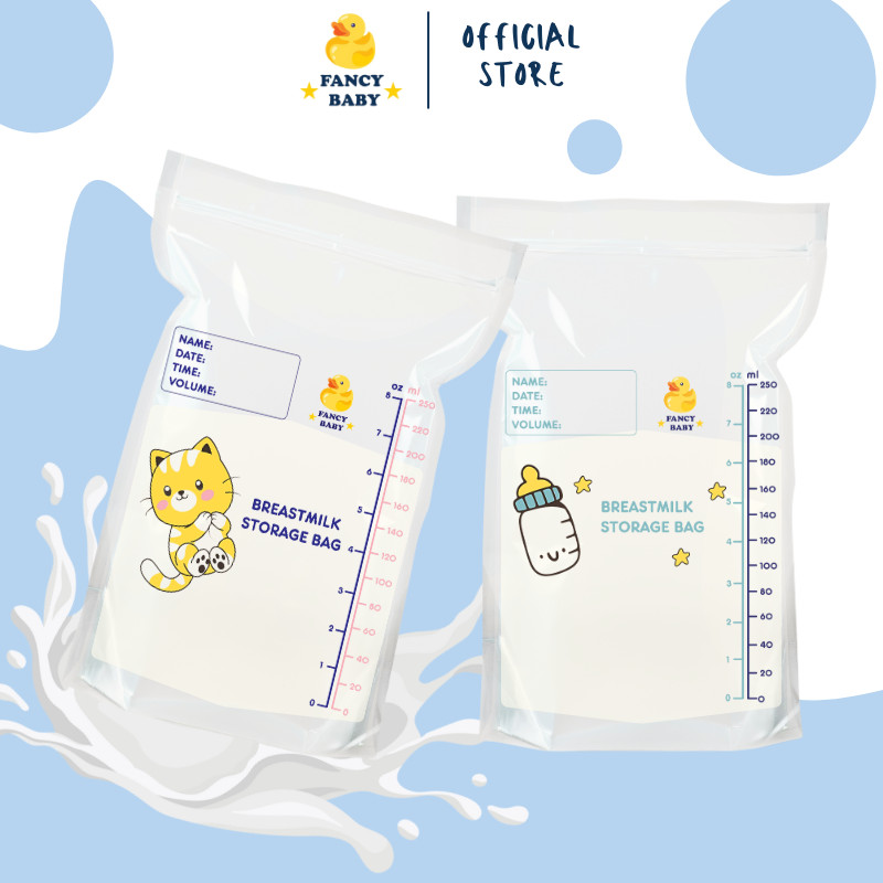 (30 Pcs) 8oz FANCY BABY Double ZipLock Breastmilk Storage Bags Bag Susu ...