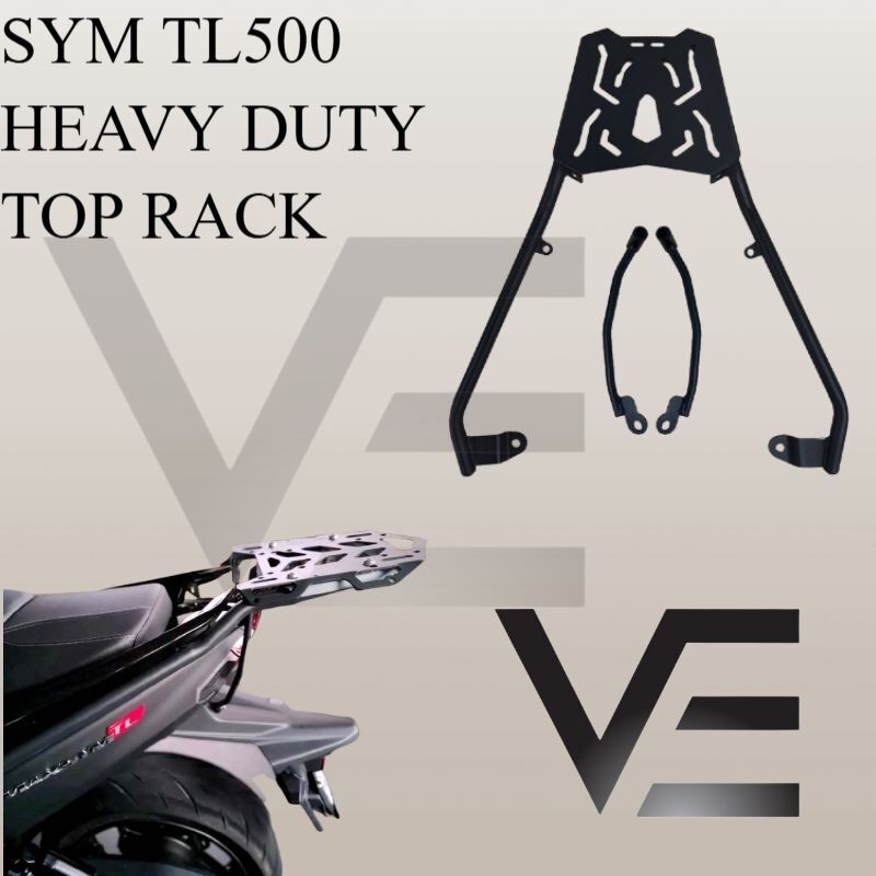 EMS Top Rack Heavy Duty For SYM TL500 Rear Motorcycle Monorack Steel ...