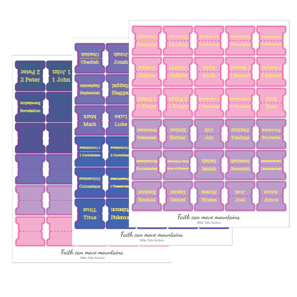 3 Sheet Bible Letter Index Label Sticker Self-adhesive Waterproof ...