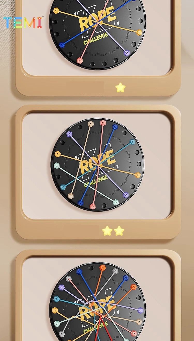 TEMI Rope Knots Challenge Board Game Puzzle Toy Logic Training Children ...