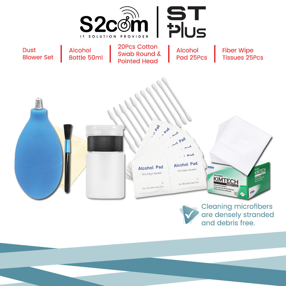 Fiber Optic Tool Delicate Cleaning Kit With Cotton Swab + Dust Blower ...