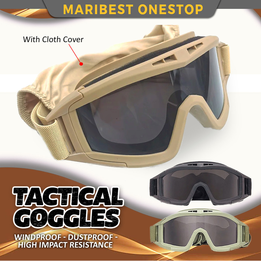 Tactical Safety Goggles Eye Protection Glasses Windproof Helmet Goggles ...
