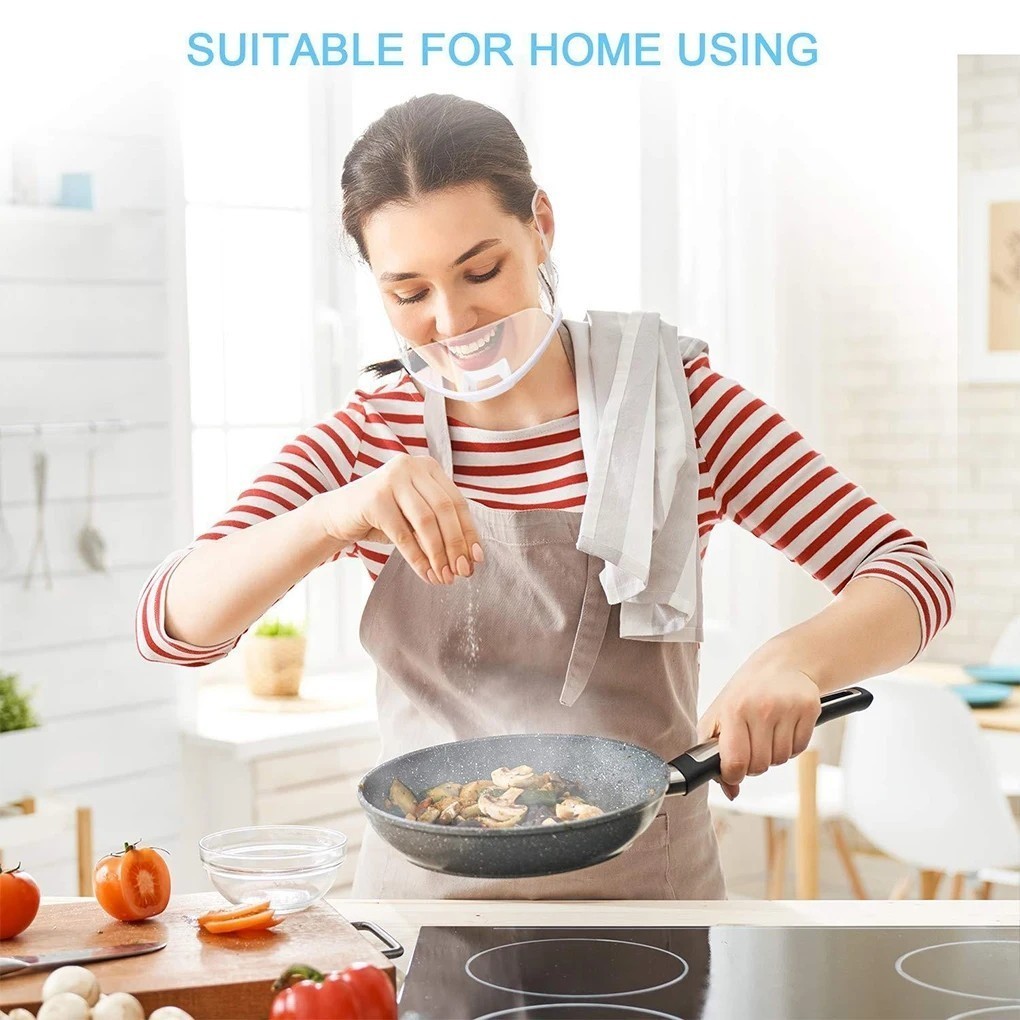 5/10 Pcs Convenient Reusable Safety Hygiene Chef Mask Transparent ...