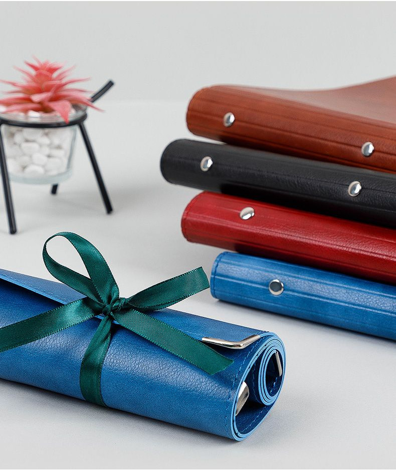 A4 Soft Leather Loose-leaf Notebook Rectangular Notebook Long Type b5 ...