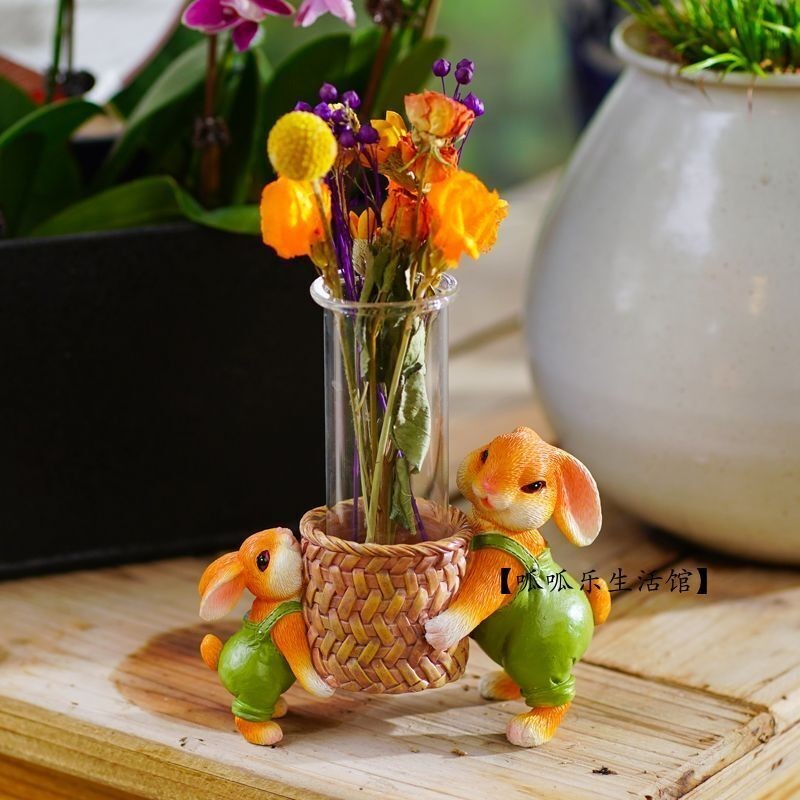 Bunga binatang alat letak barang arnab yang kreatif dan comel, sisipan ...