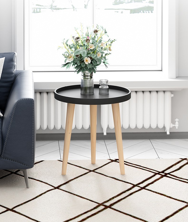 【ShopWithJoy】Small Coffee Table Mini Round Table Sofa Side Table Meja ...