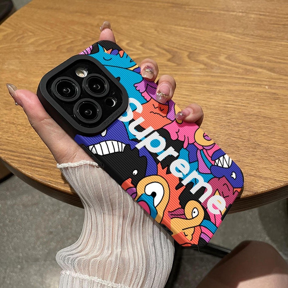 Supreme Leather Phone Case for IPhone 11 12 13 14 Pro Max 11Pro 13Pro 7 ...