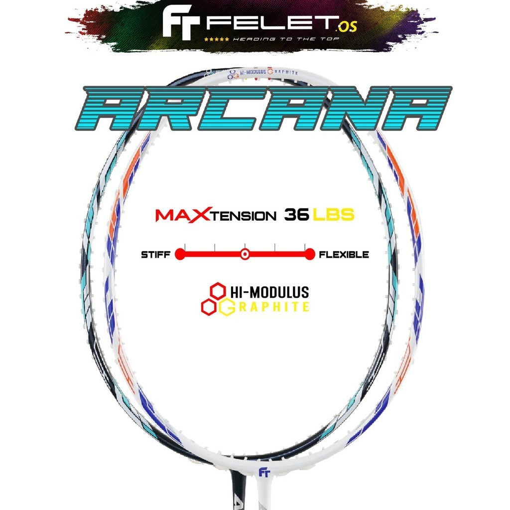 FELET ARCANA Badminton Racket 4u 86gram Racket Original by FLEET ...