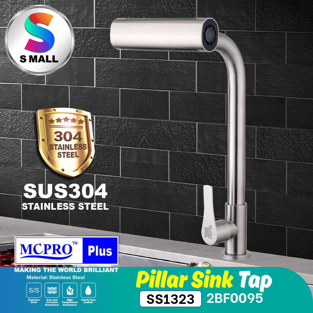 MCPRO SUS304 Stainless Steel Kitchen Faucet SINK WATER TAP With 4 Mode ...