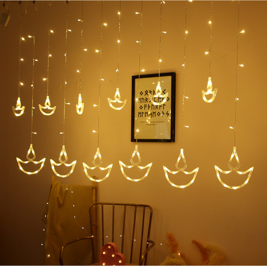 3.5M LED Deepavali Lighting Diwali Curtain Fairy String Light for ...
