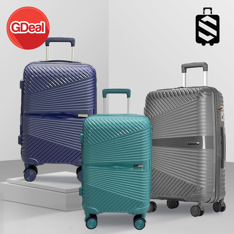 GDeal SKY TRAVELLER SKY367 3-In-1 Suitcase Trolley Silent Universal ...