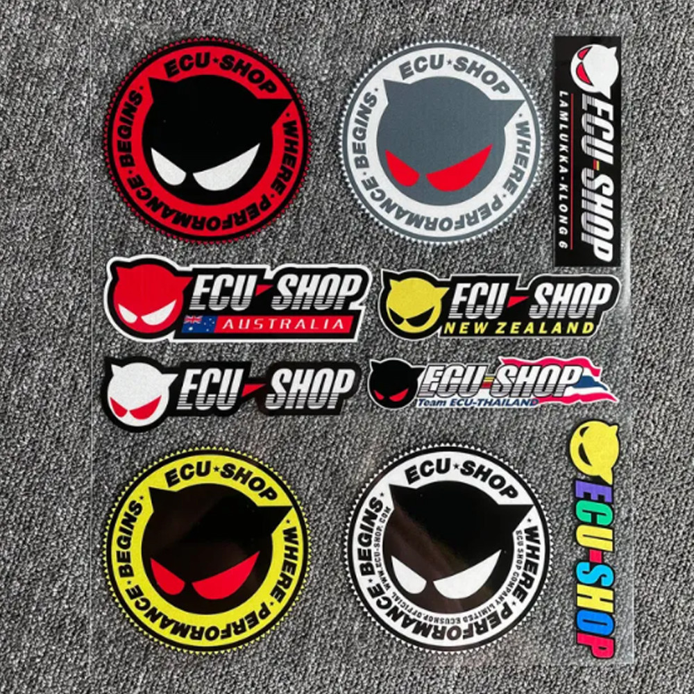 ECU Shop Sticker Reflective/Laser Motorcycle Body Helmet Vinyl Decal ...