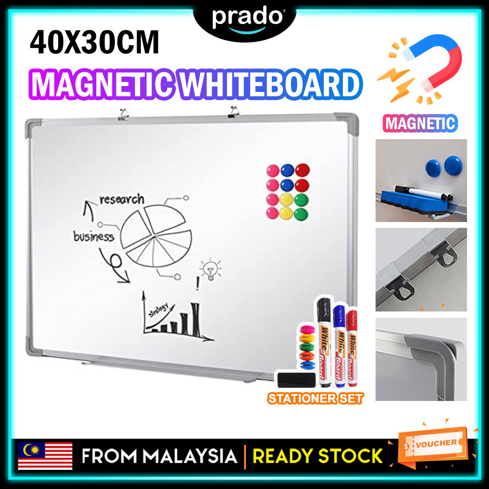 PRADO Magnet Whiteboard Magnetic Marker Pen White Board Hanging Board ...