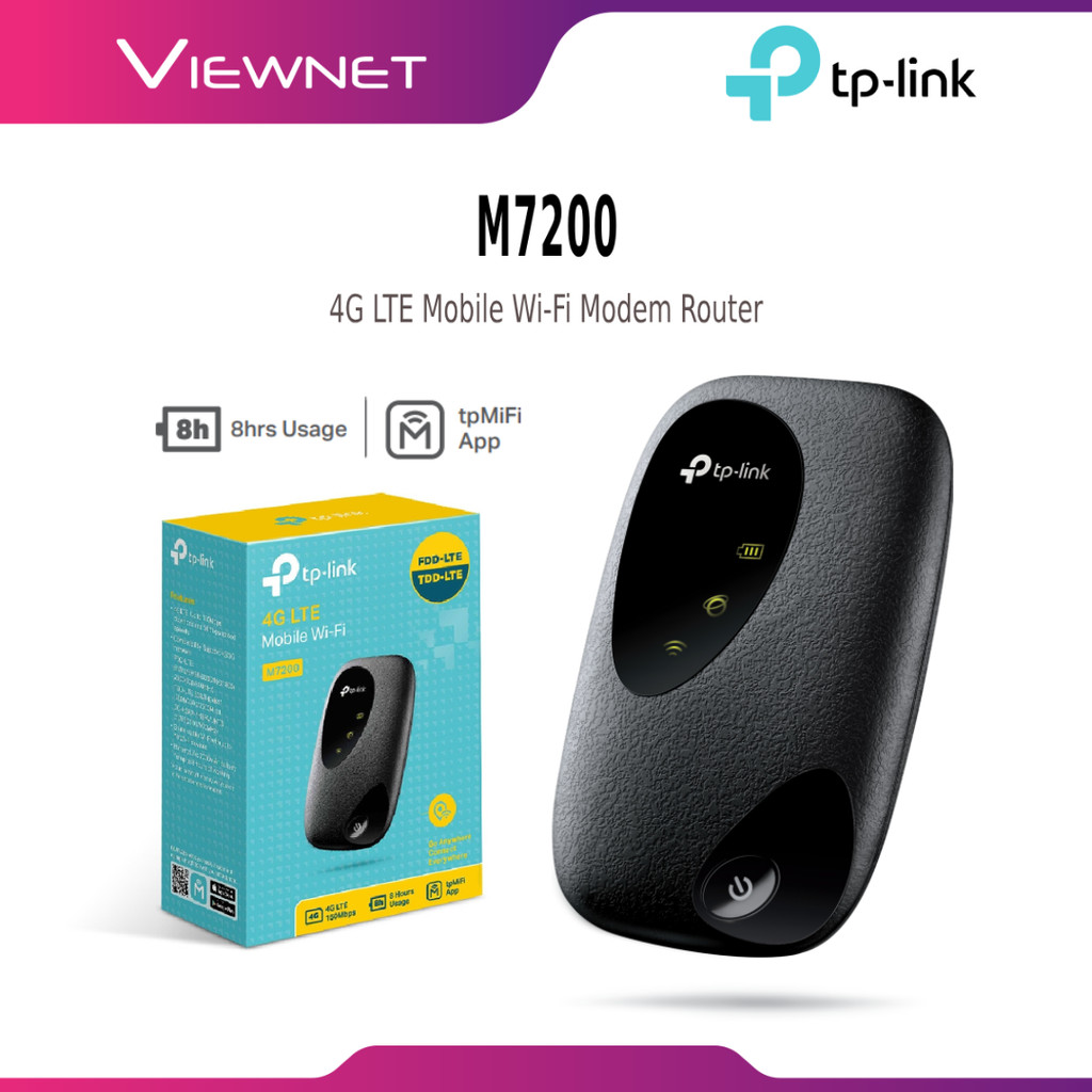 TP-LINK M7200 4G LTE N150 MOBILE WI-FI MODEM ROUTER WITH SIM CARD SLOT ...