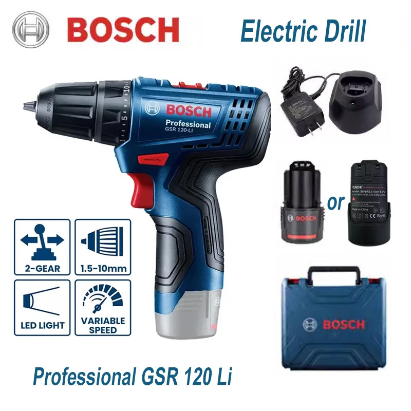 Bosch Professional GSR120 Li Brushless Cordless Electric Drill ...