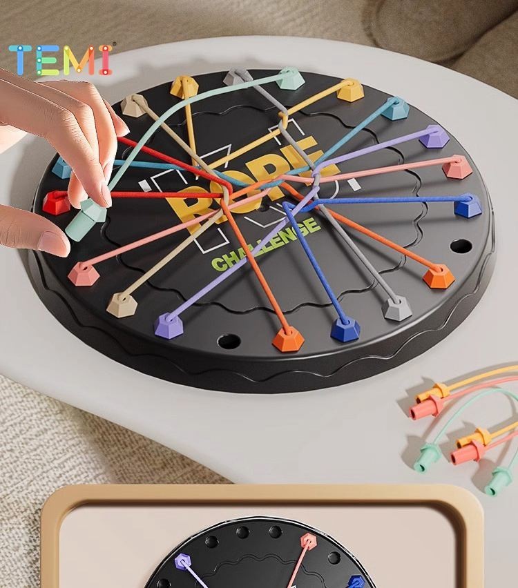 TEMI Rope Knots Challenge Board Game Puzzle Toy Logic Training Children ...