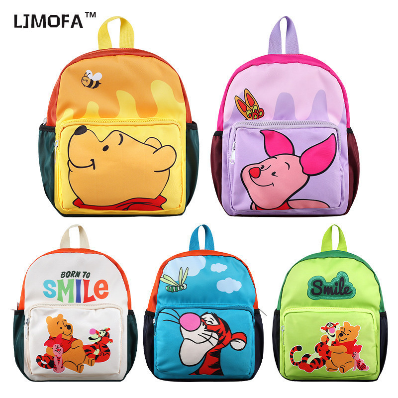 LJMOFA KIDS Kindergarten Backpack Girl Cartoon Winnie Bear Backpack Boy ...