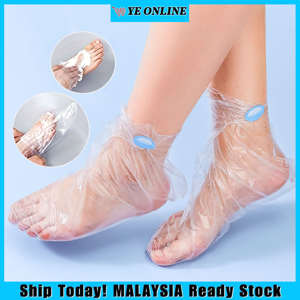 100 Pcs Disposable Foot Mask Cover Pedicure Moisturizing And Anti Crack ...