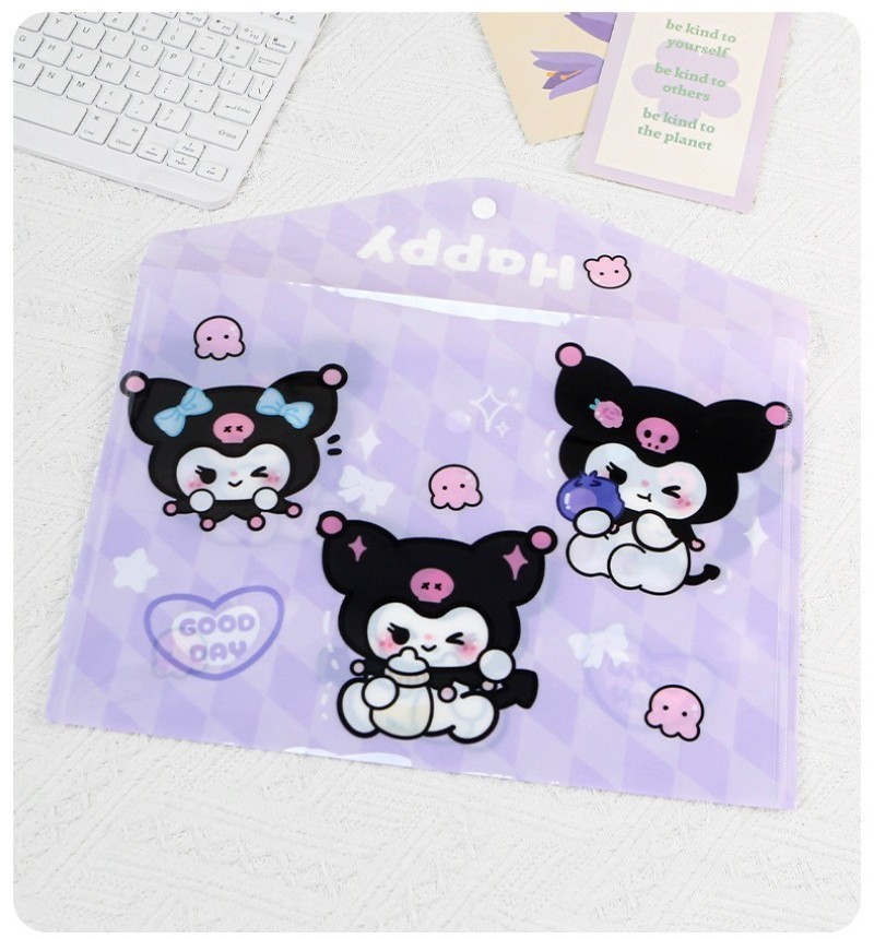 Sanrio A4 File Bag Portable Folder Cute Kuromi My Melody Pochacco ...