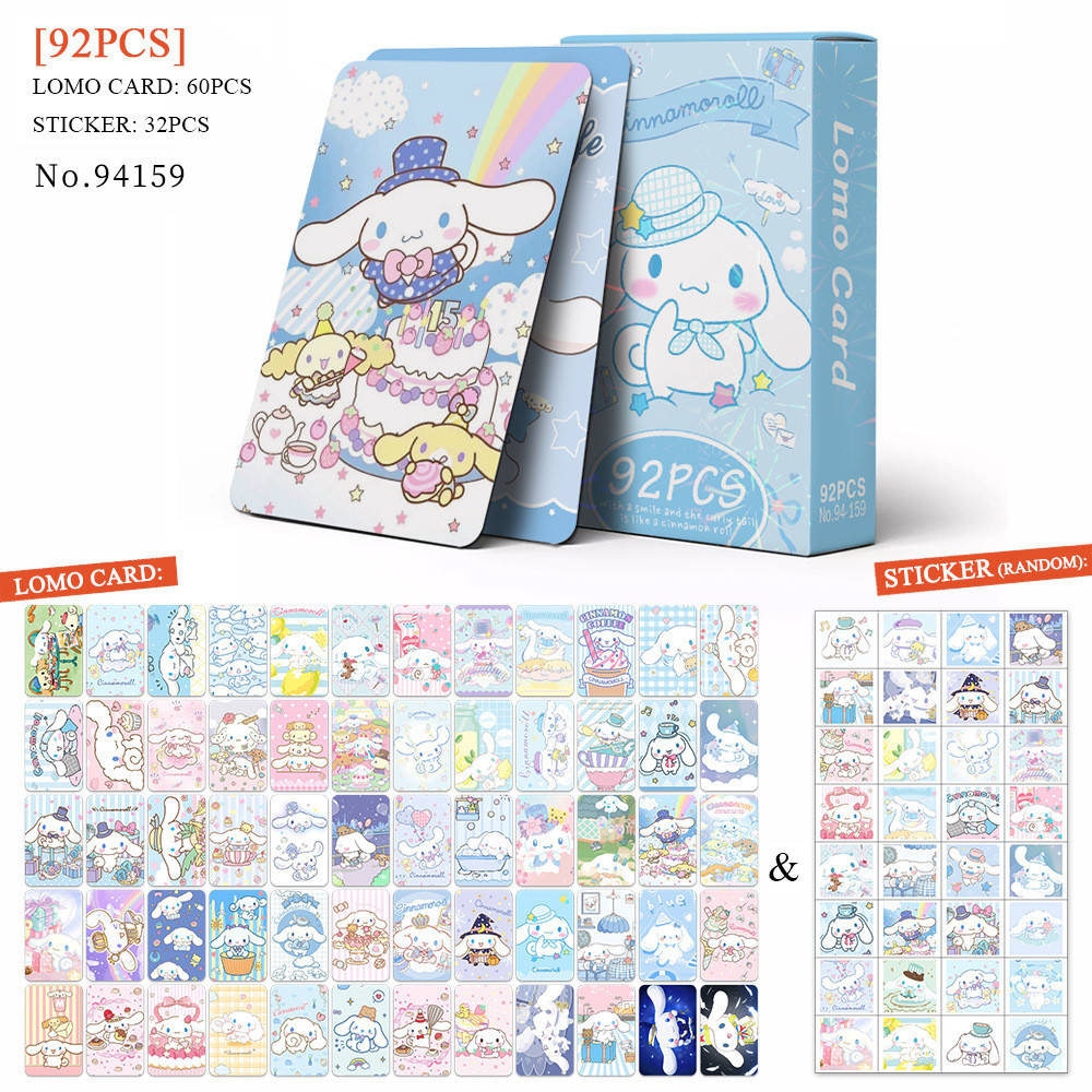 92pcs Sanrio Laser Lomo Card Photo Albums Kuromi Melody Cinnamoroll ...