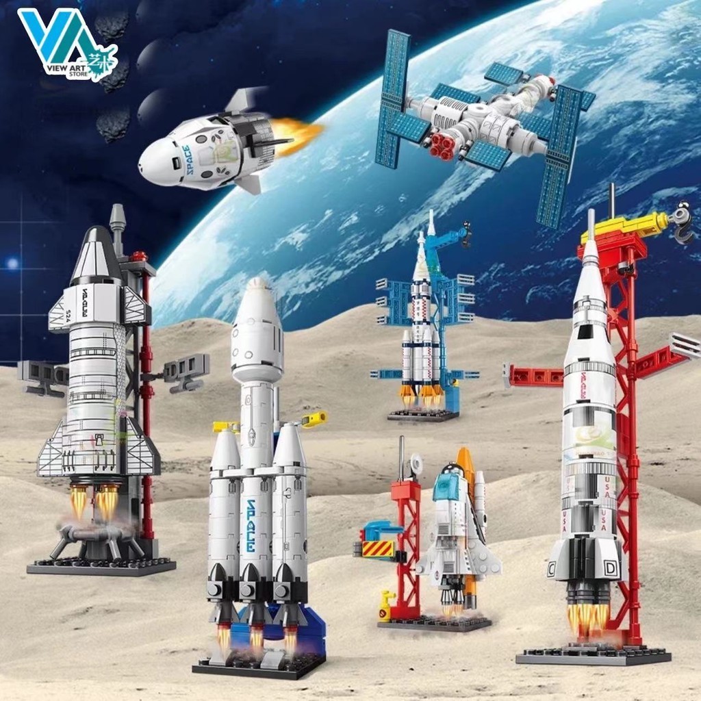 Mini Space Shuttle Building Blocks Spaceship And Rocket Building Block ...