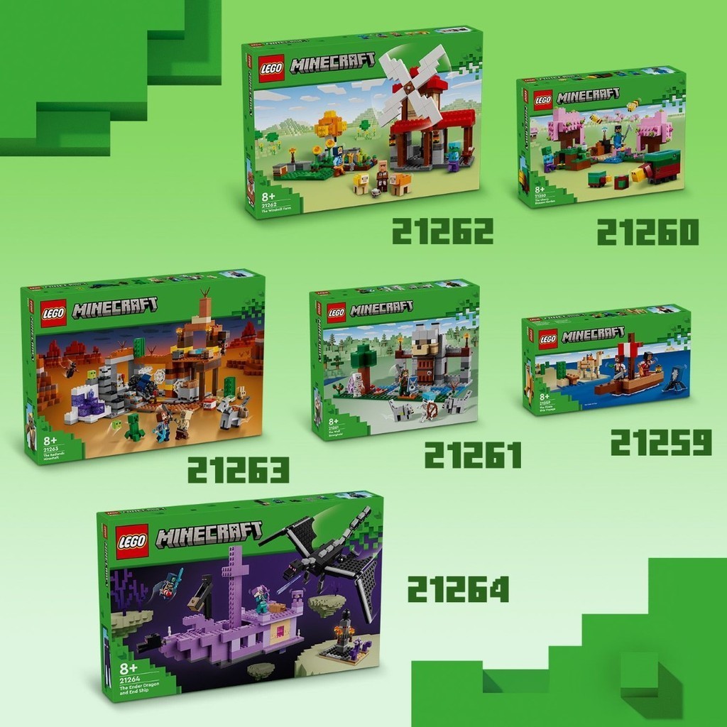 LEGO 21260 Minecraft The Cherry Blossom Garden Building Toy Set (304 ...