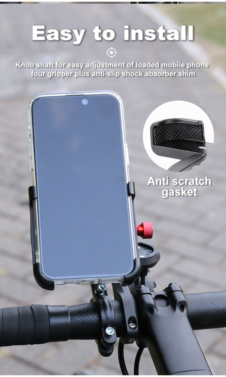 X-TIGER Bicycle Phone Mount Alloy Bicycle Phone Holder 360° Rotation ...