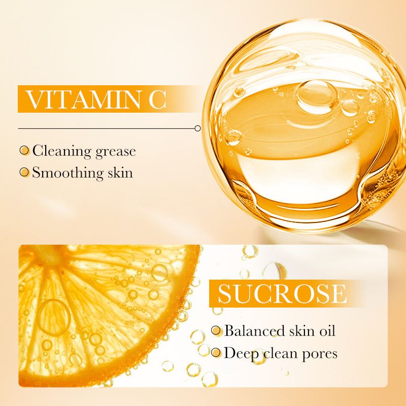 ROREC SADOER Vitamin C Mousse Face Wash Amino Acid Deep Clean Pores Moisturizing Foam Cleanser ...