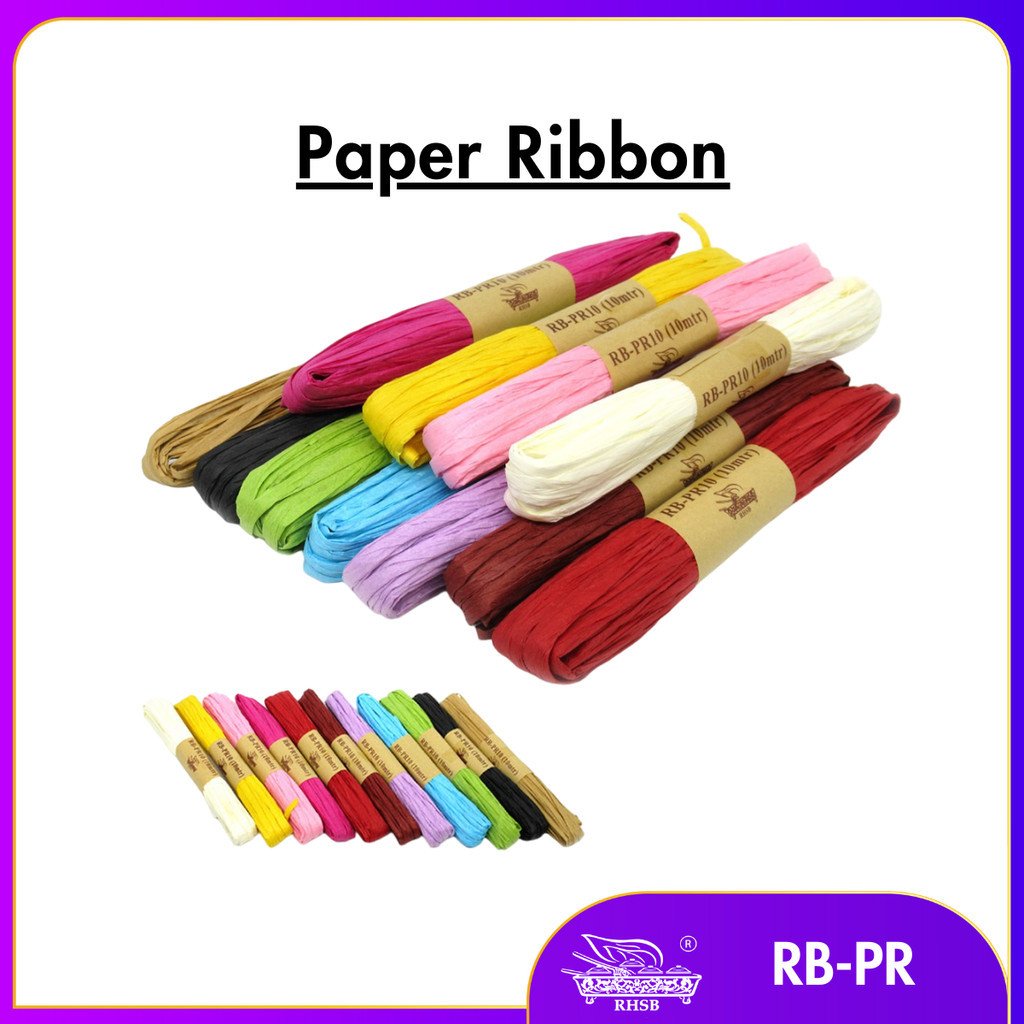 [10MTR] PAPER REBEN / RIBBON / REBEN / TALI KERTAS BUNGA RIBBON / RB ...